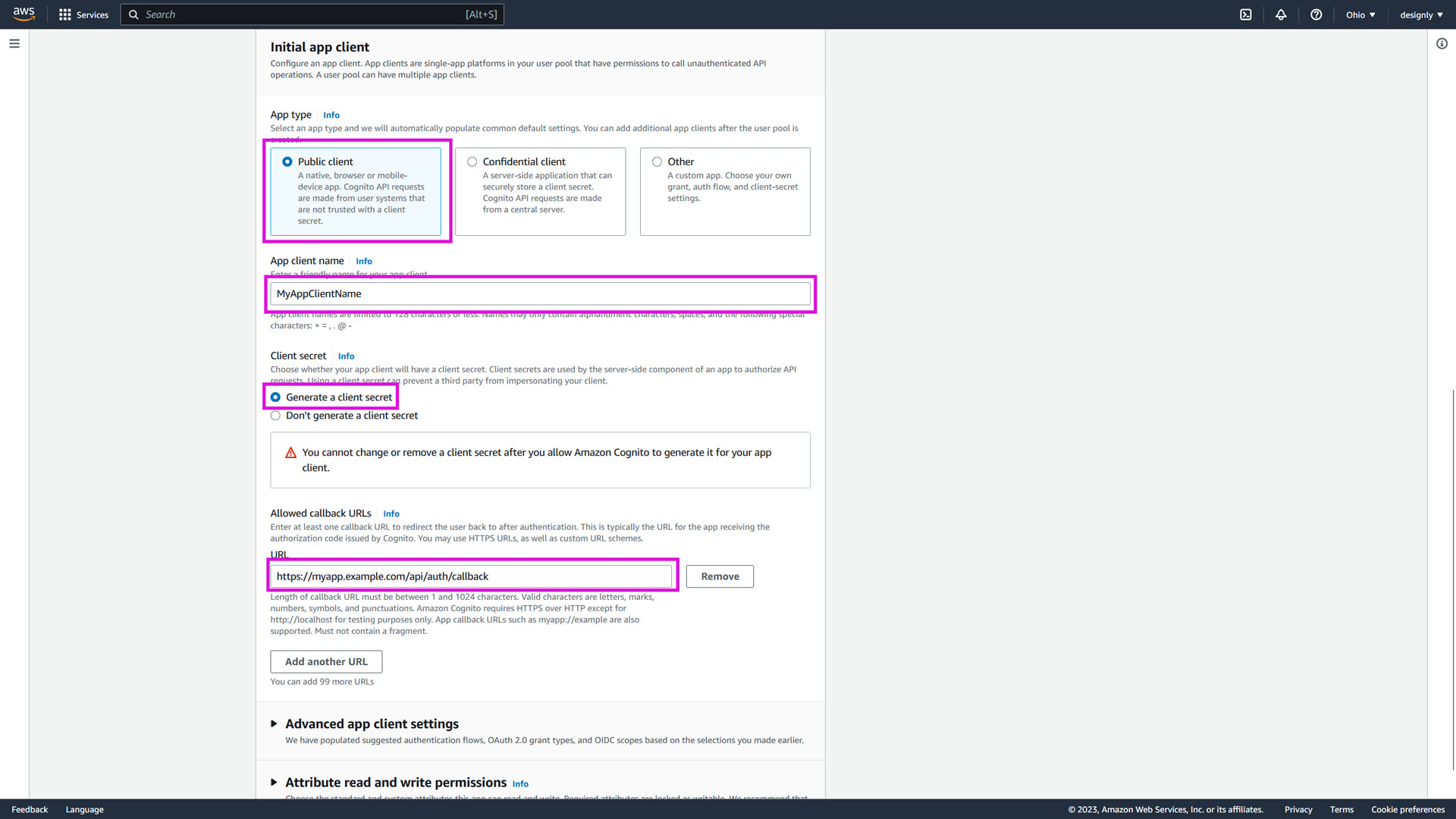 How to Create an Amazon AWS Cognito User Pool | Designly
